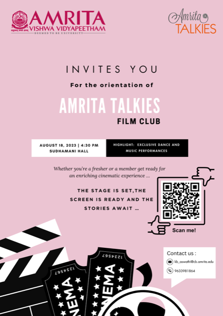 Amrita Talkies Film Club Orientation | Intranet Amrita Vishwa ...