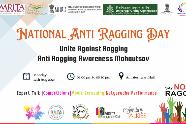 Anti Ragging Day and Anti Ragging week | Intranet Amrita Vishwa ...